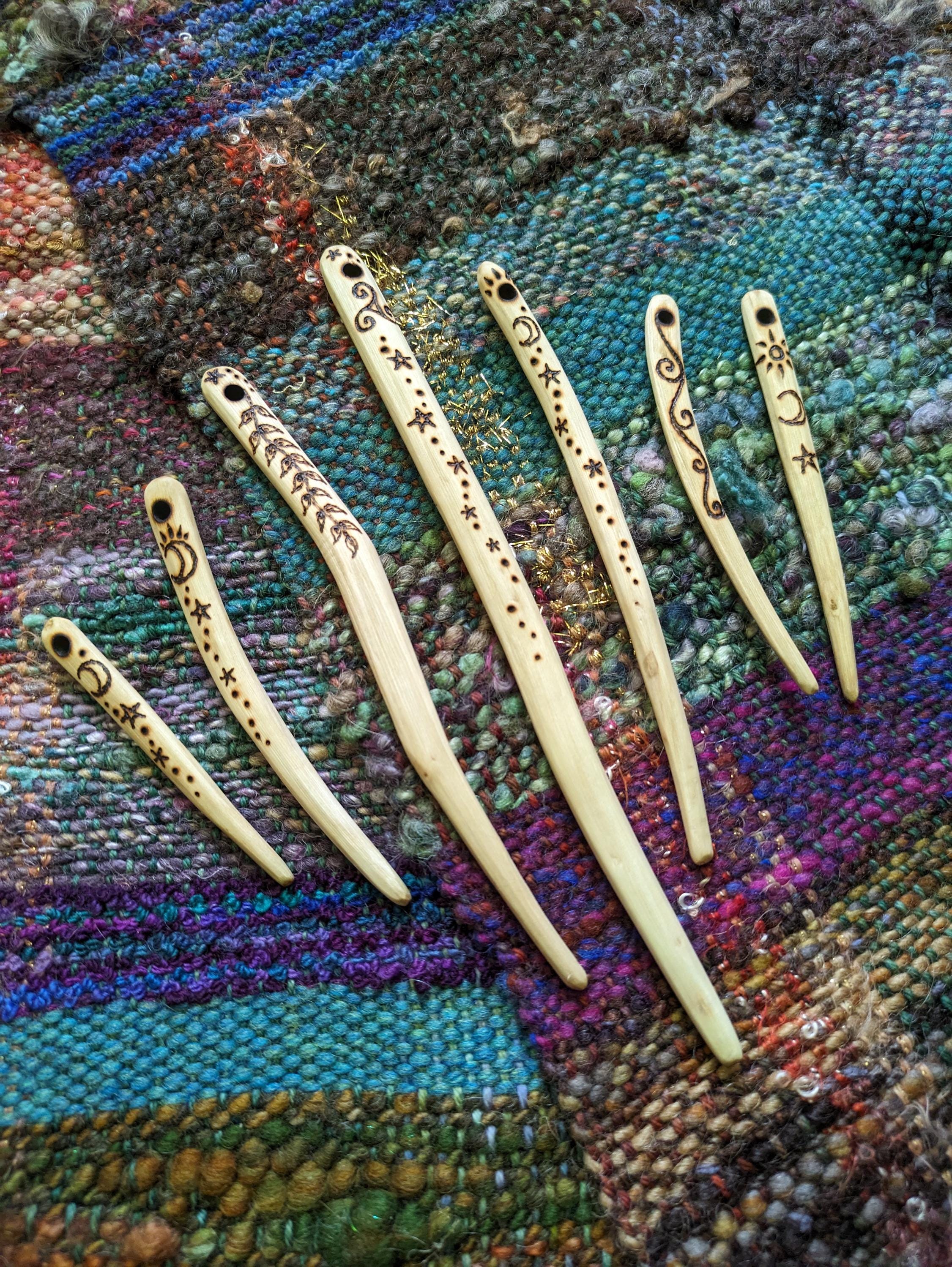 ONE Wooden Weaving Needle - Wildcrafted Magical Tapestry Weaving ...