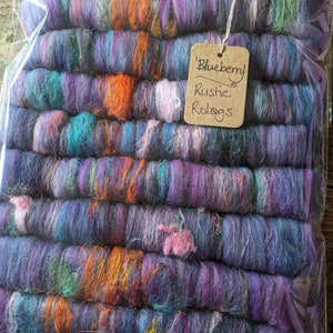 Rustic Rolags Hand Dyed Texture Spinning Fiber Fibre Rolag Roving ...