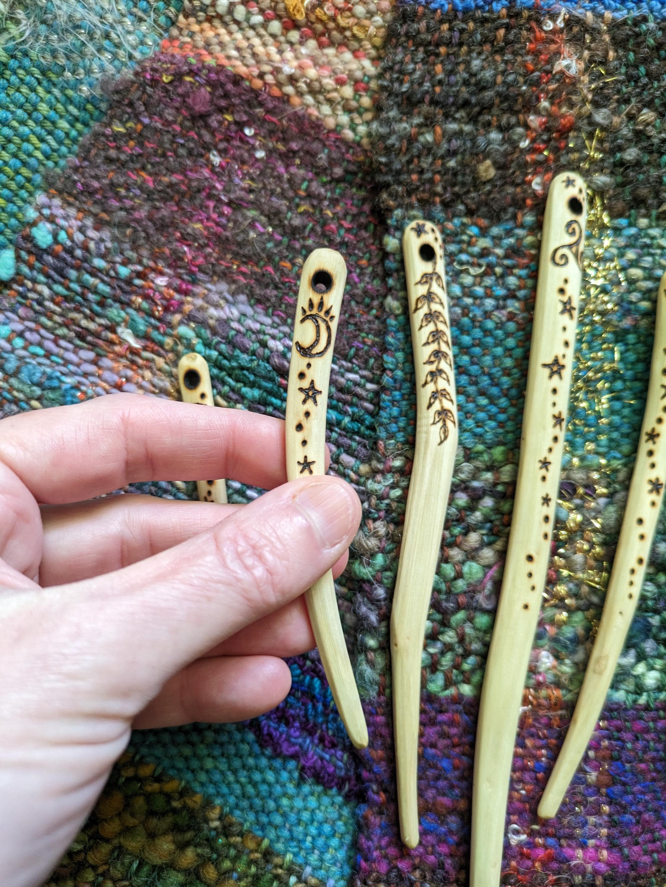 ONE Wooden Weaving Needle - Wildcrafted Magical Tapestry Weaving ...