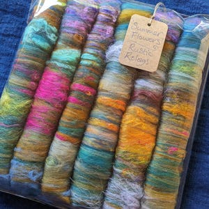 Rustic Rolags - Hand Dyed Texture Spinning Fiber Fibre Rolag Roving ...