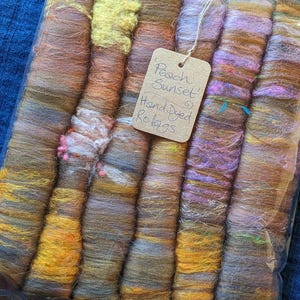 Hand Dyed Rolags - Spinning Fiber Fibre Rolag Roving Merino Wool ...