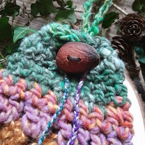 Belt Pouch Bag Crochet Woodland Pixie Purse Psy Trance Festival Wool Silk Crocheted Hip Bag ...