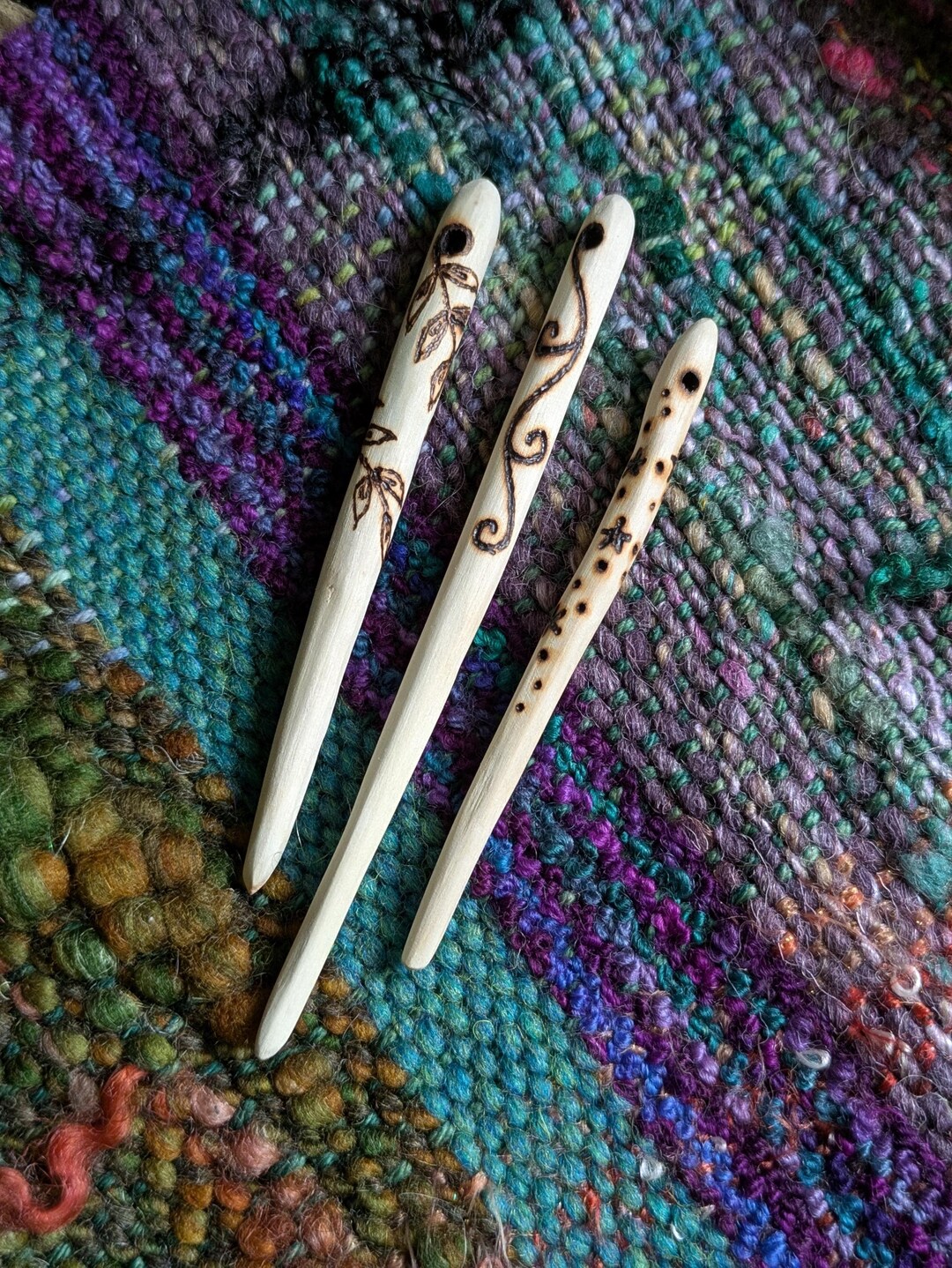 ONE Wooden Weaving Needle - Wildcrafted Magical Tapestry Weaving ...