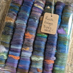 Rustic Rolags - Hand Dyed Texture Spinning Fiber Fibre Rolag Roving ...