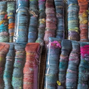 Rustic Rolags - Hand Dyed Texture Spinning Fiber Fibre Rolag Roving ...