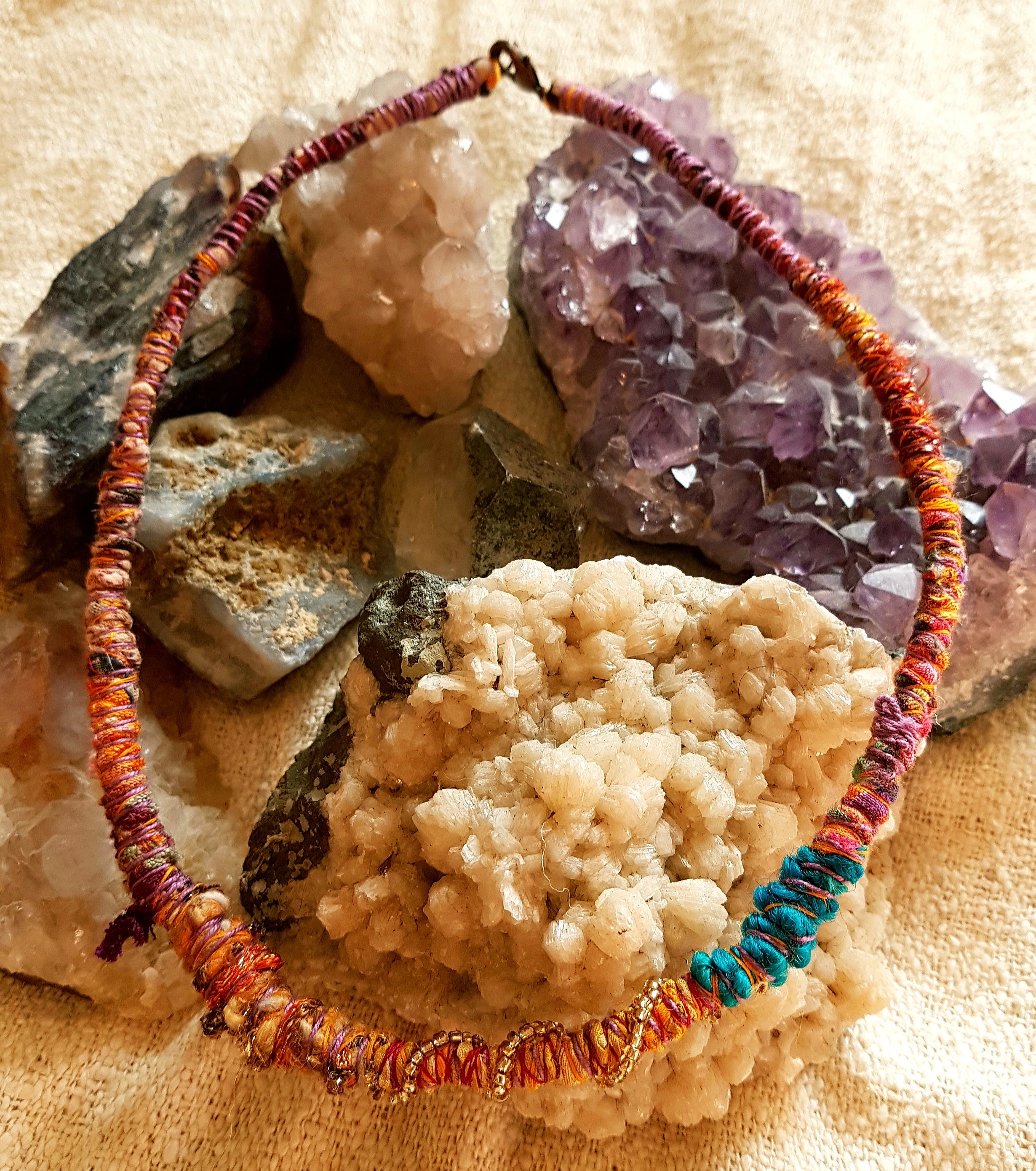 Tribal Wrap Necklace Eco Nomad Jewelry 100% Recycled Materials | Etsy UK