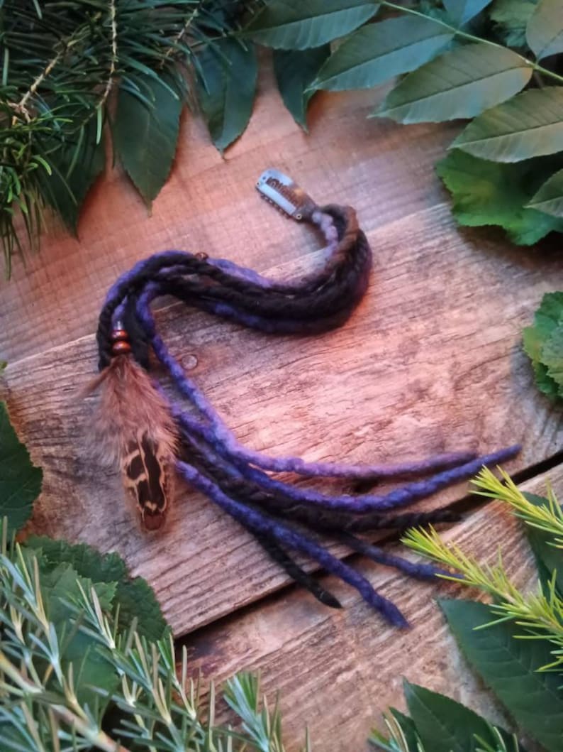 Clip in Dreads - Choose Colour Felted Dreadlocks Dread Extensions ...