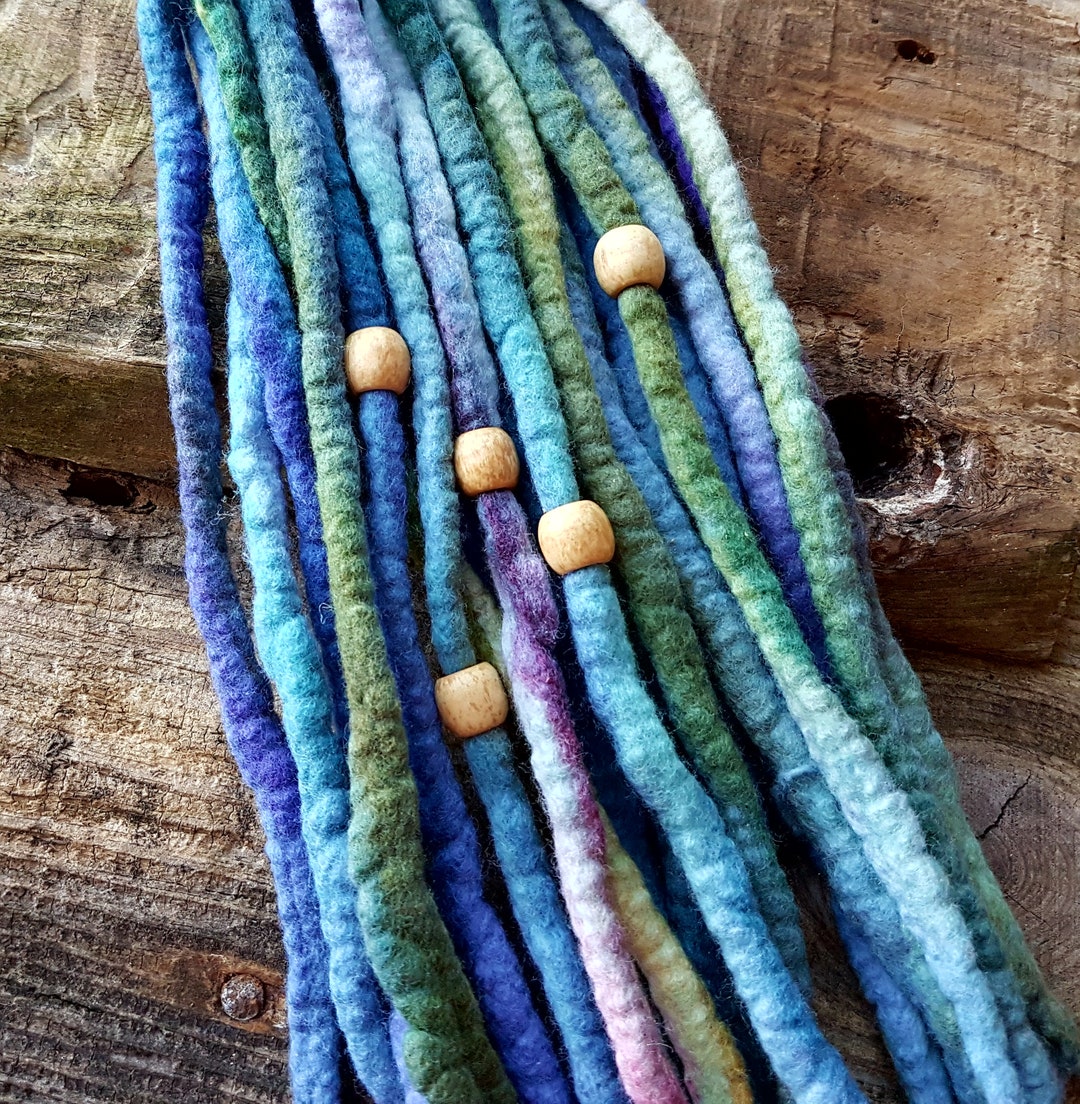 Dread Beads Set of 5 Natural Wooden Dreadlock Beads Dreads Wood ...
