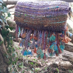 Handwoven Rug Magic Carpet Woven Handspun Art Yarn Weaving Plant Dyed ...