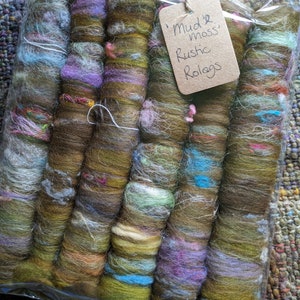 Rustic Rolags Hand Dyed Texture Spinning Fiber Fibre Rolag Roving ...