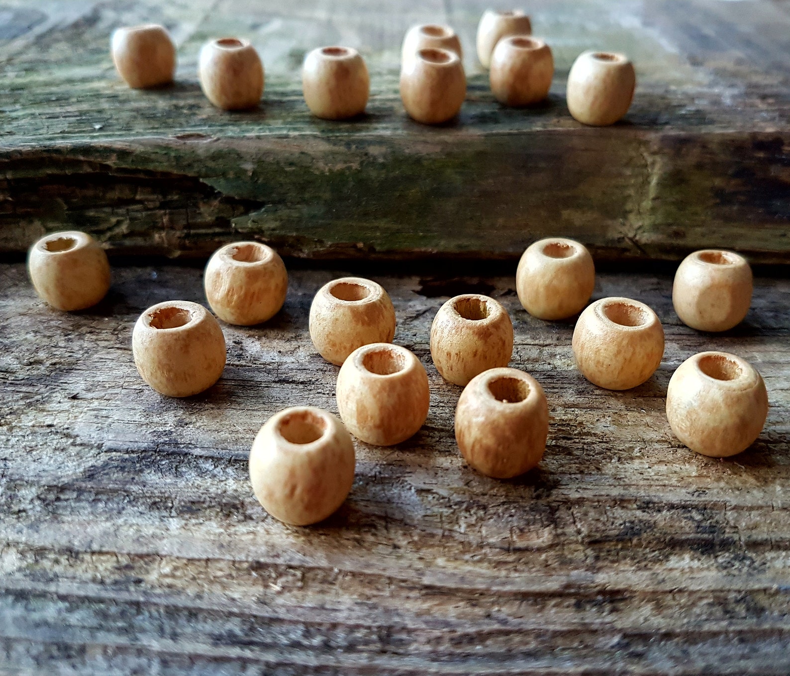 Dread Beads Set of 5 Natural Wooden Dreadlock Beads Dreads Wood ...