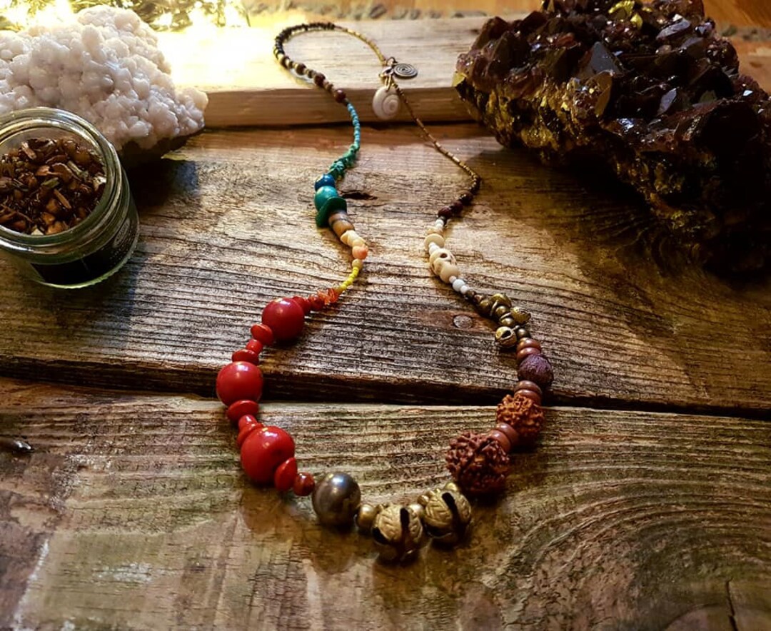 Boho Necklace Earthy Bohemian Jewelry Tribal Gypsy Jewellery - Etsy