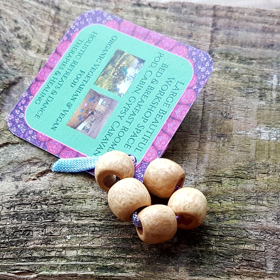 Dread Beads Set of 5 Natural Wooden Dreadlock Beads Dreads Wood ...
