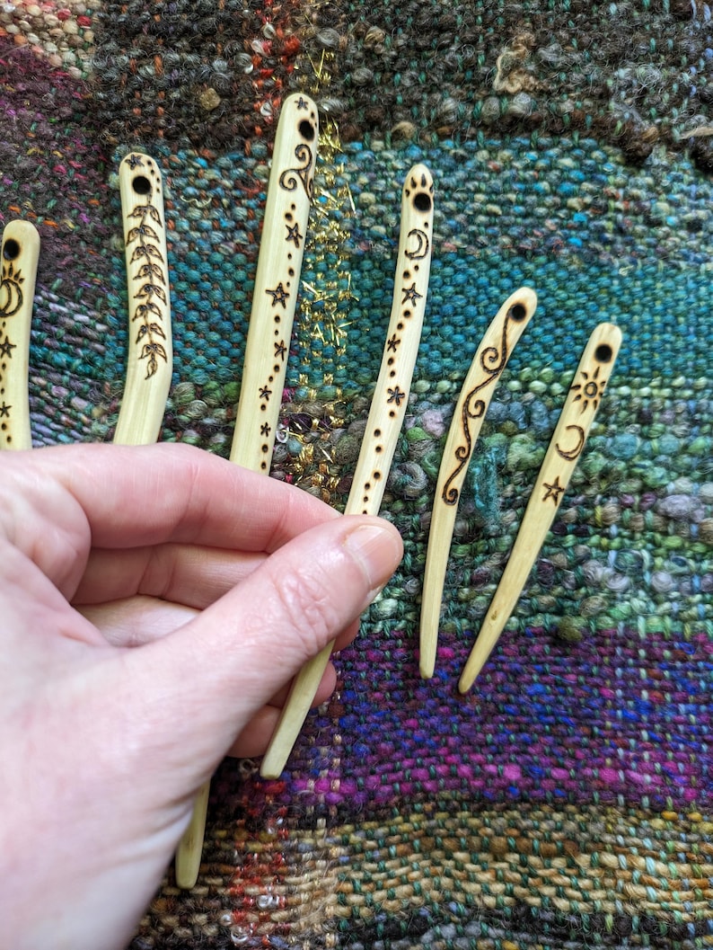 ONE Wooden Weaving Needle - Wildcrafted Magical Tapestry Weaving ...