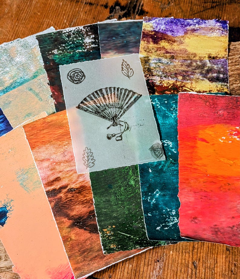 Mini Collage Papers Made by Elfie Art Journal Mixed Media Paper Grungy ...