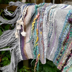Handwoven Blanket Shawl Wrap Woven Chair Throw Handspun Art Yarn ...