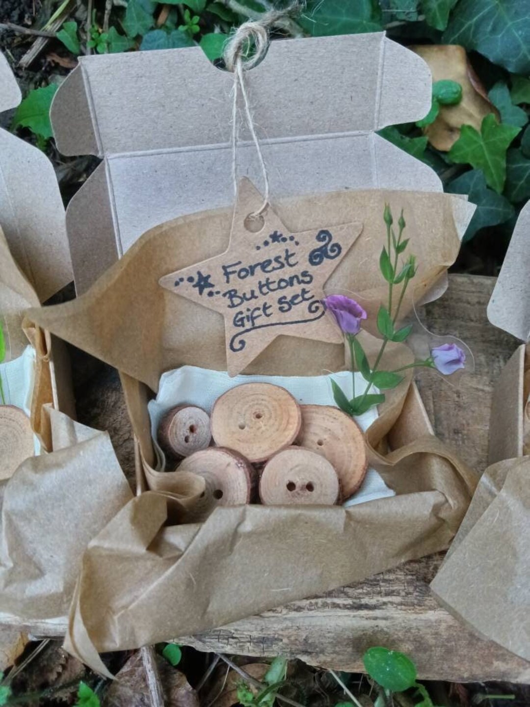 Forest Buttons Gift Set Fairy Natural Handmade Buttons Wooden Button ...