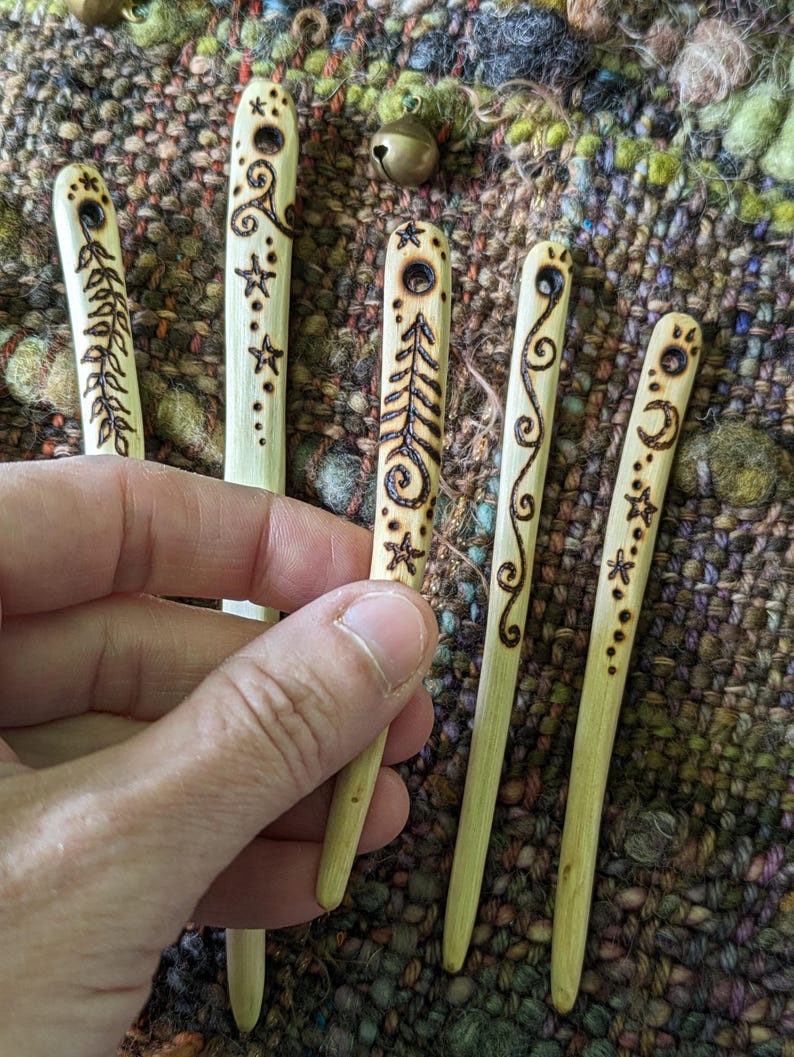 ONE Wooden Weaving Needle - Wildcrafted Magical Tapestry Weaving ...