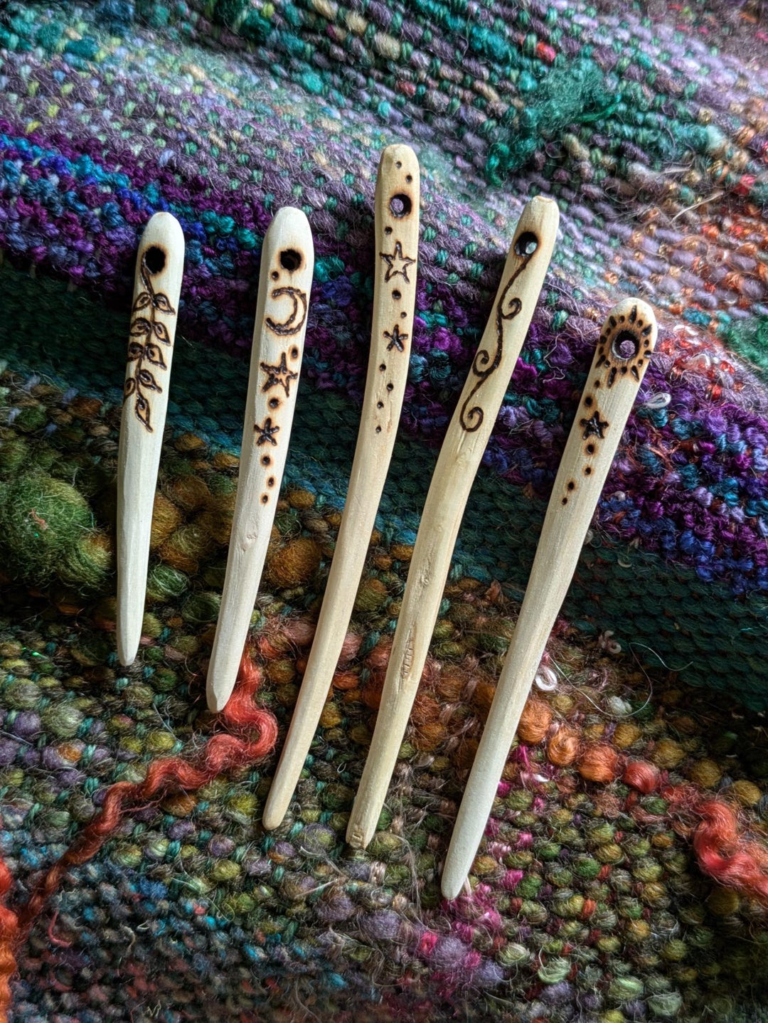 ONE Wooden Weaving Needle - Wildcrafted Magical Tapestry Weaving ...