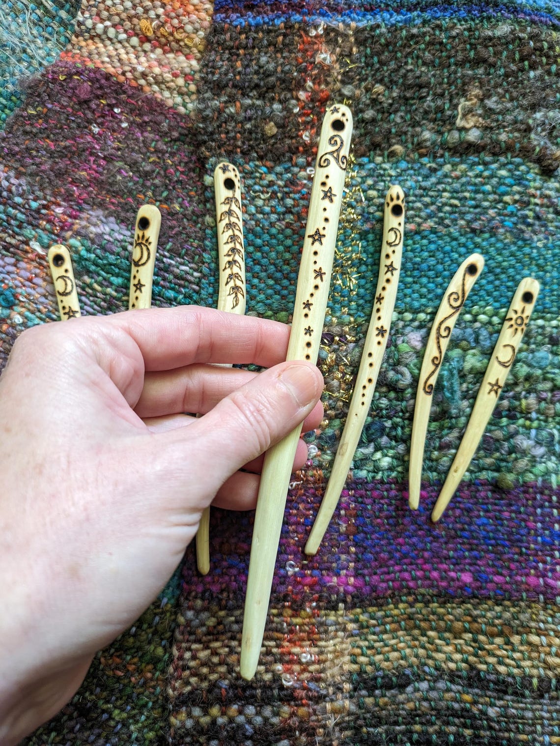 ONE Wooden Weaving Needle - Wildcrafted Magical Tapestry Weaving ...