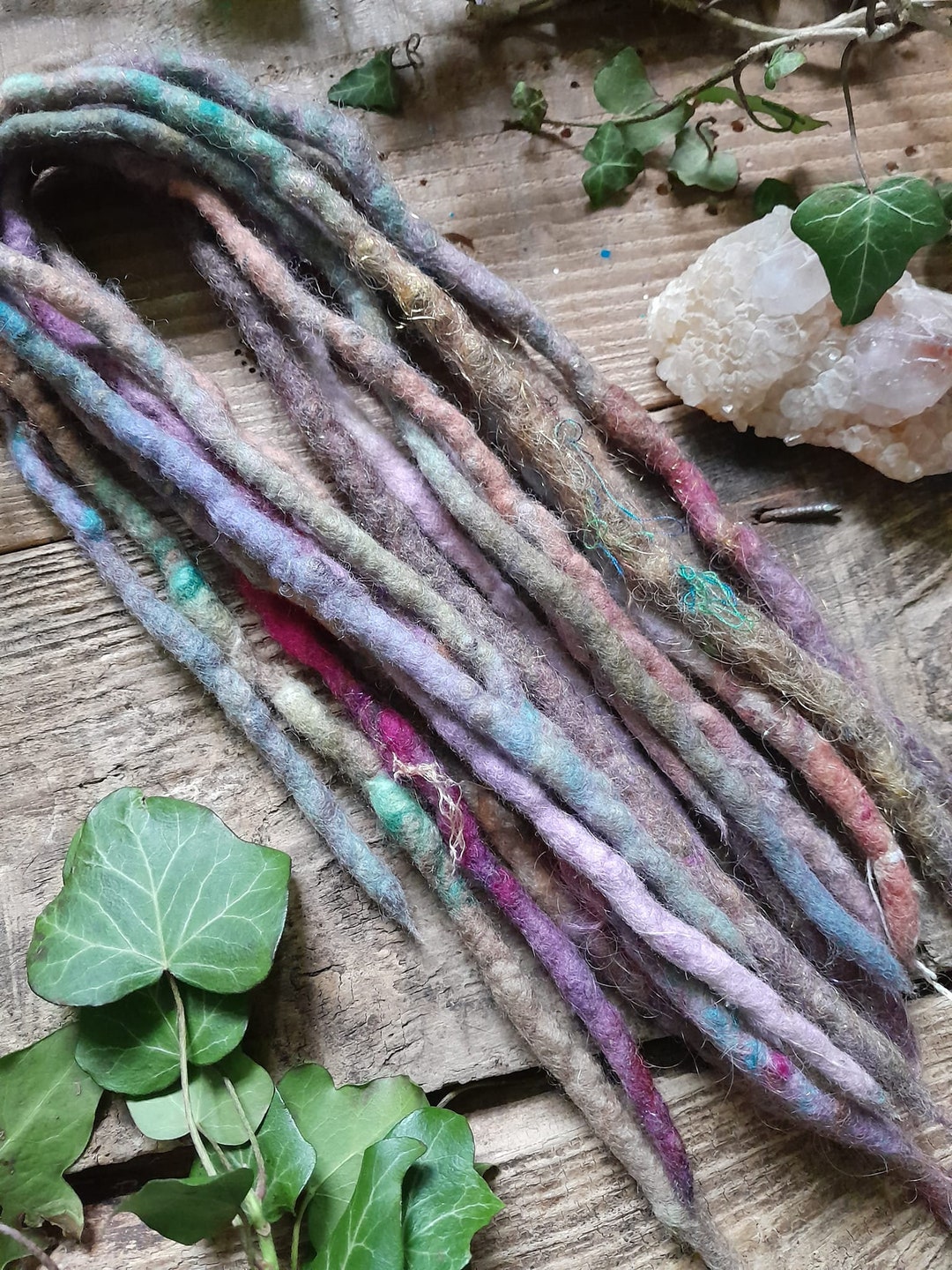 Elves - Double Ended Dreads Set of Ten DREADLOCKS Wool Blonde Pastel ...