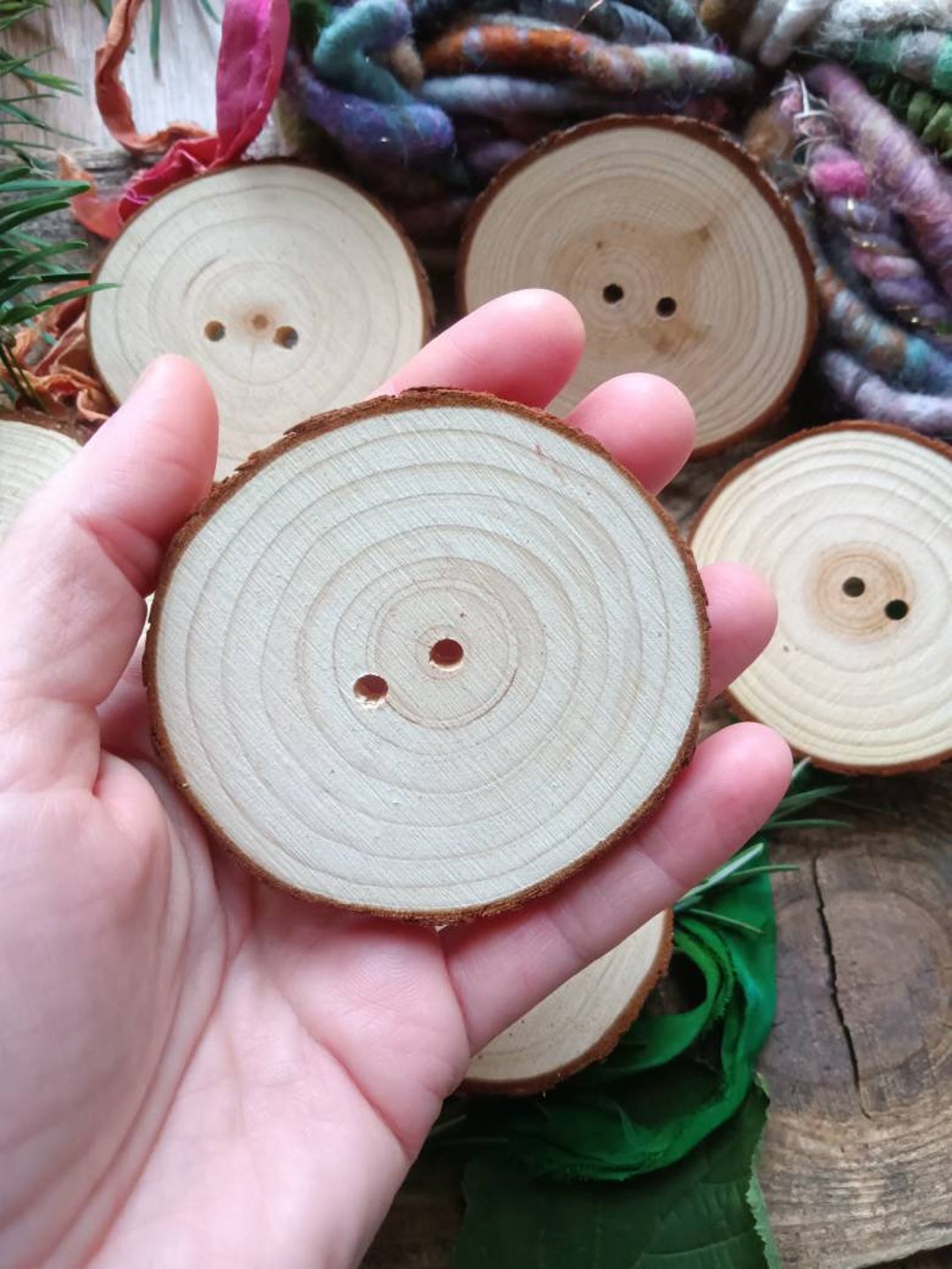 Large Forest Button Handmade Rustic Branch Buttons for Bag Fastening ...