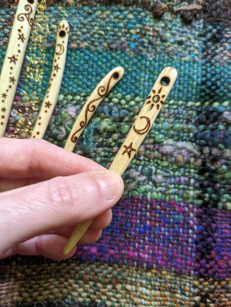 ONE Wooden Weaving Needle - Wildcrafted Magical Tapestry Weaving ...