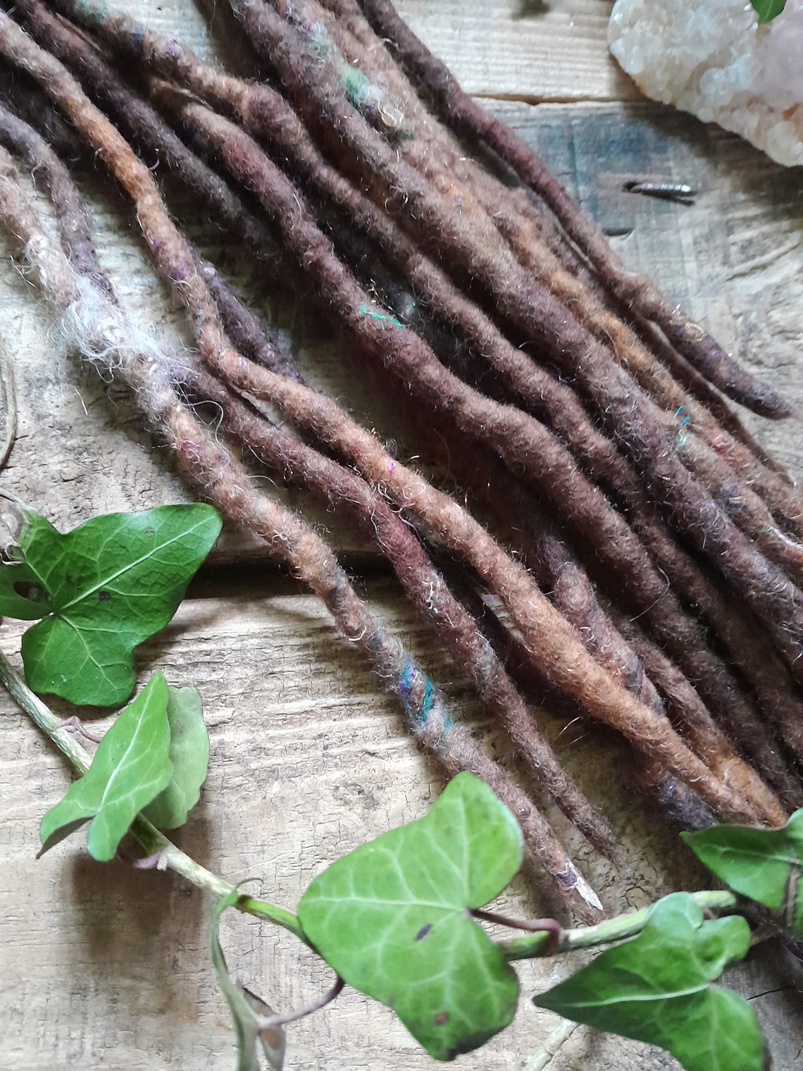 Earthen - Double Ended Dreads Set of Ten DREADLOCKS Wool Brown Ginger ...