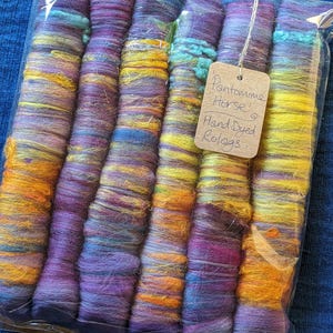 Hand Dyed Rolags - Spinning Fiber Fibre Rolag Roving Merino Wool ...