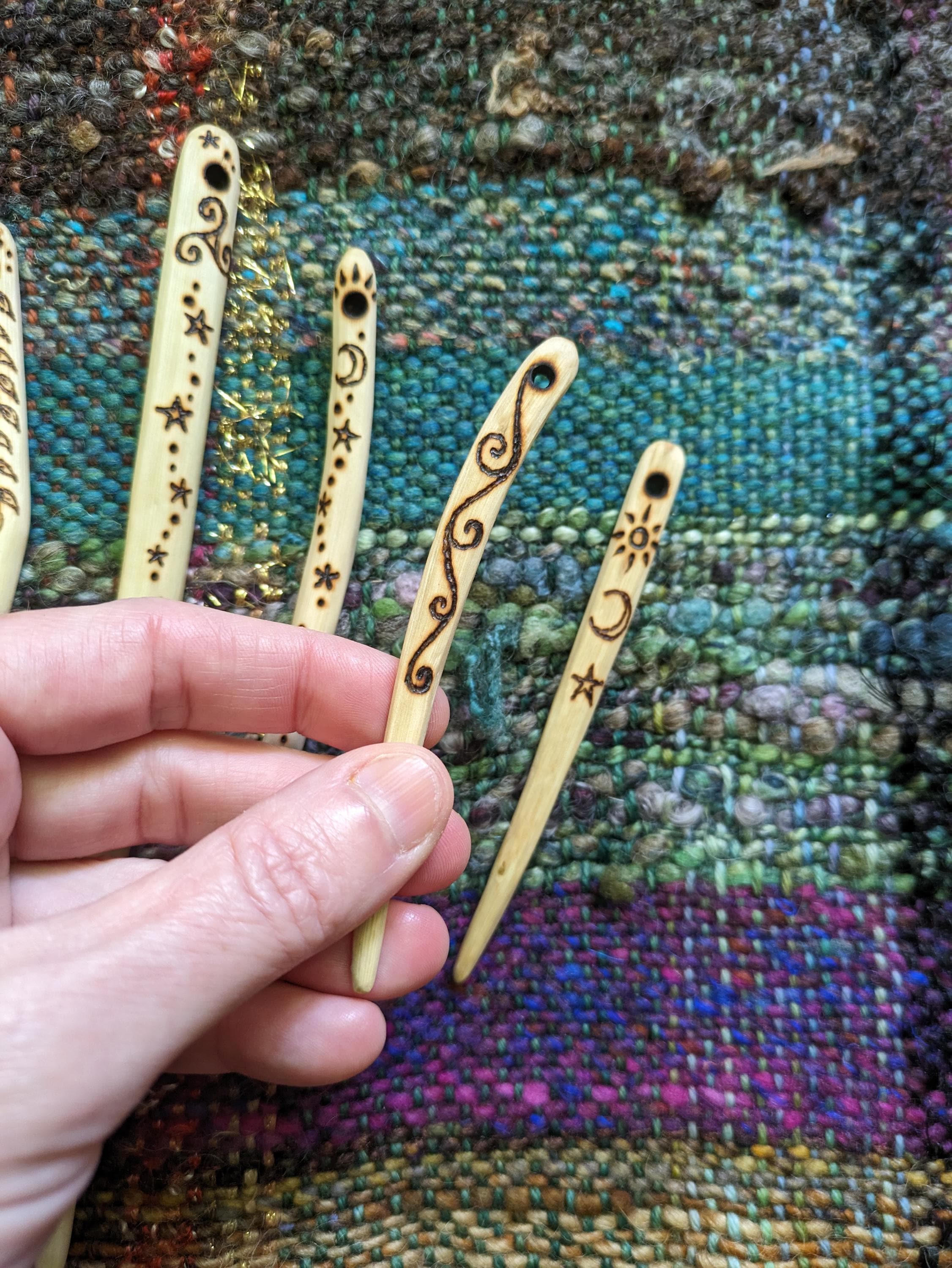 ONE Wooden Weaving Needle - Wildcrafted Magical Tapestry Weaving ...