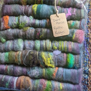 Rustic Rolags Hand Dyed Texture Spinning Fiber Fibre Rolag Roving ...