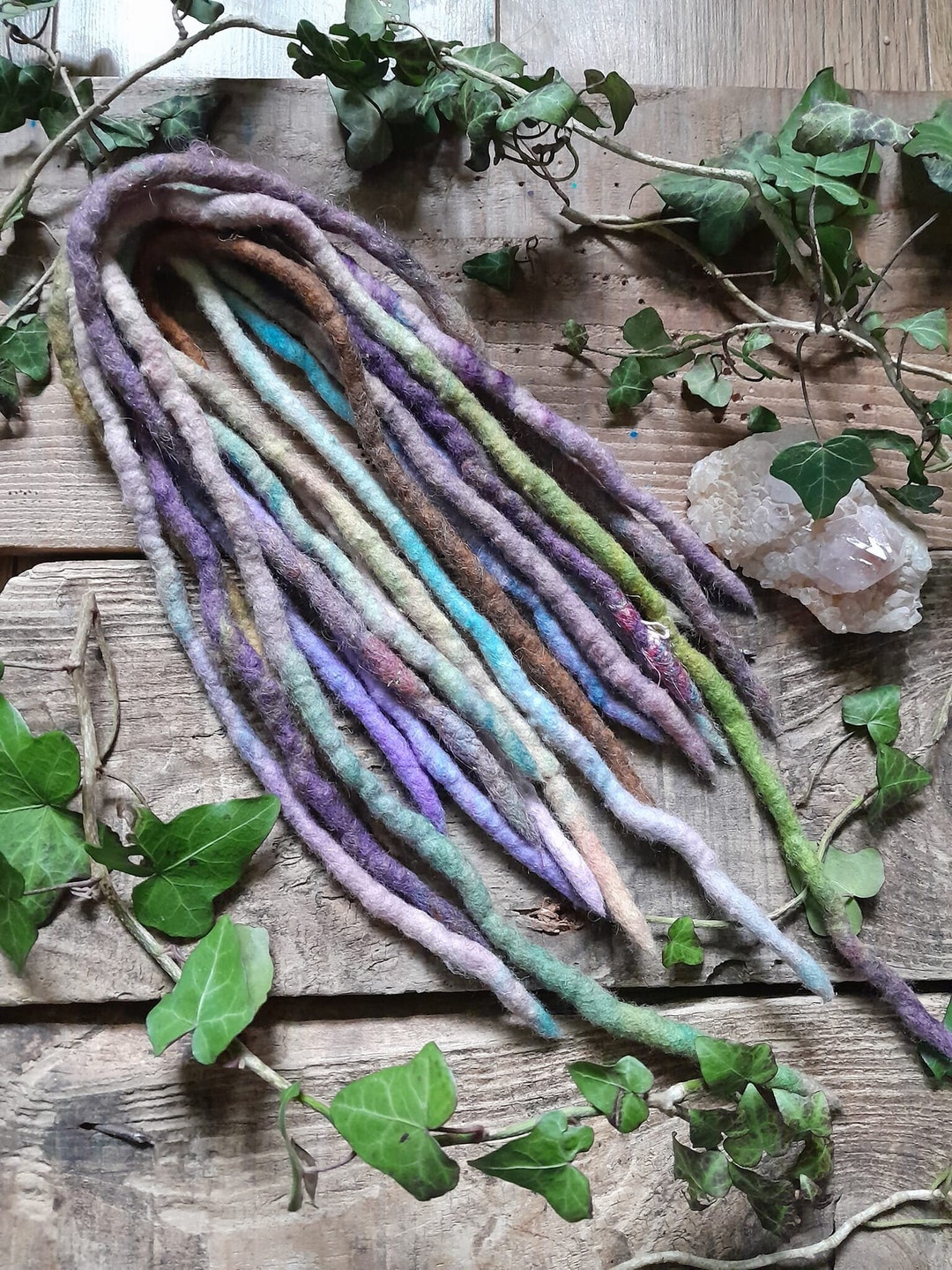 Unicorn - Double Ended Dreads Set of Ten DREADLOCKS Wool Blonde Pastel ...