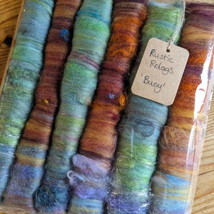 Rustic Rolags - Hand Dyed Texture Spinning Fiber Fibre Rolag Roving ...