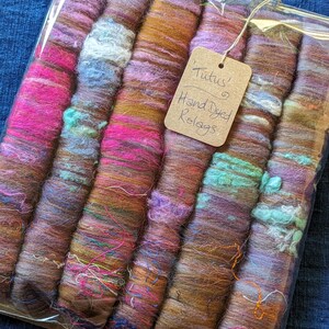 Hand Dyed Rolags - Spinning Fiber Fibre Rolag Roving Merino Wool ...