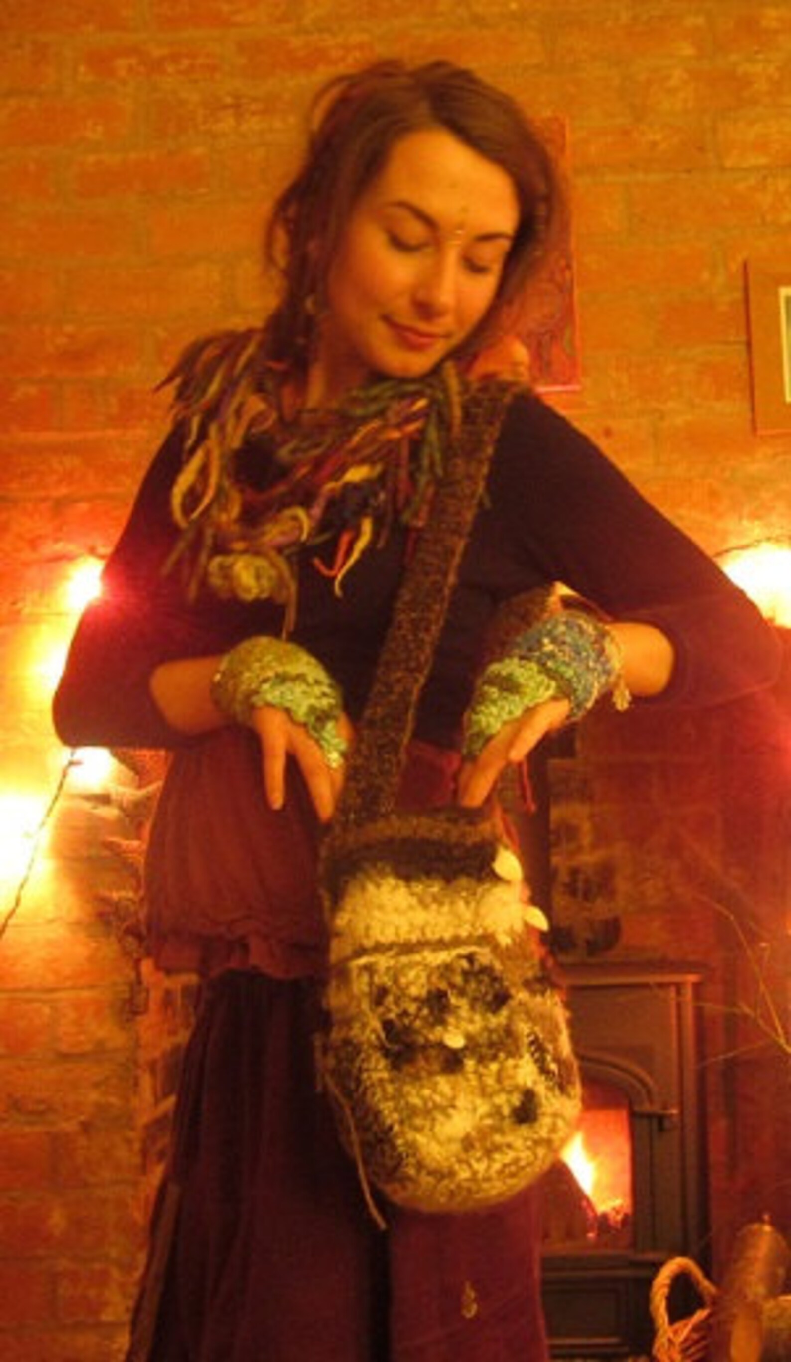 Natural Travelers Bag Felted Shoulder Bag Sea Shells Mermaid Pouch Wool ...