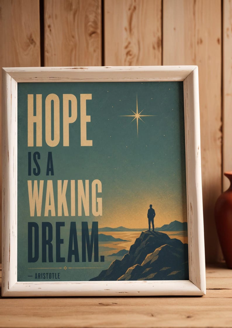 Aristotle Hope Waking Dream Print, Vintage Travel Style Philosophy ...