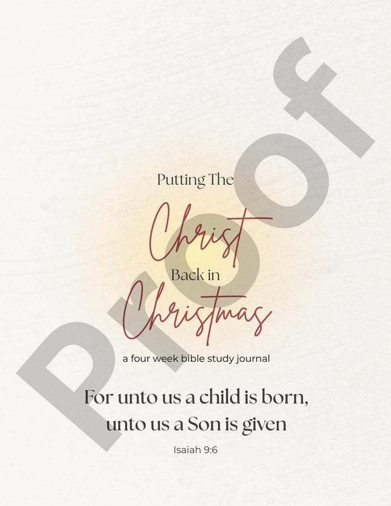 Christmas Bible Study Journal | Advent Devotional Workbook (printable PDF) - Etsy Australia