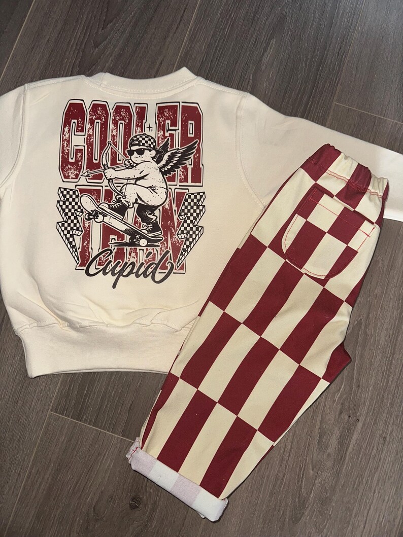 Valentines Cooler Than Cupid Printed Jumper, Toddler Cool Valentines ...