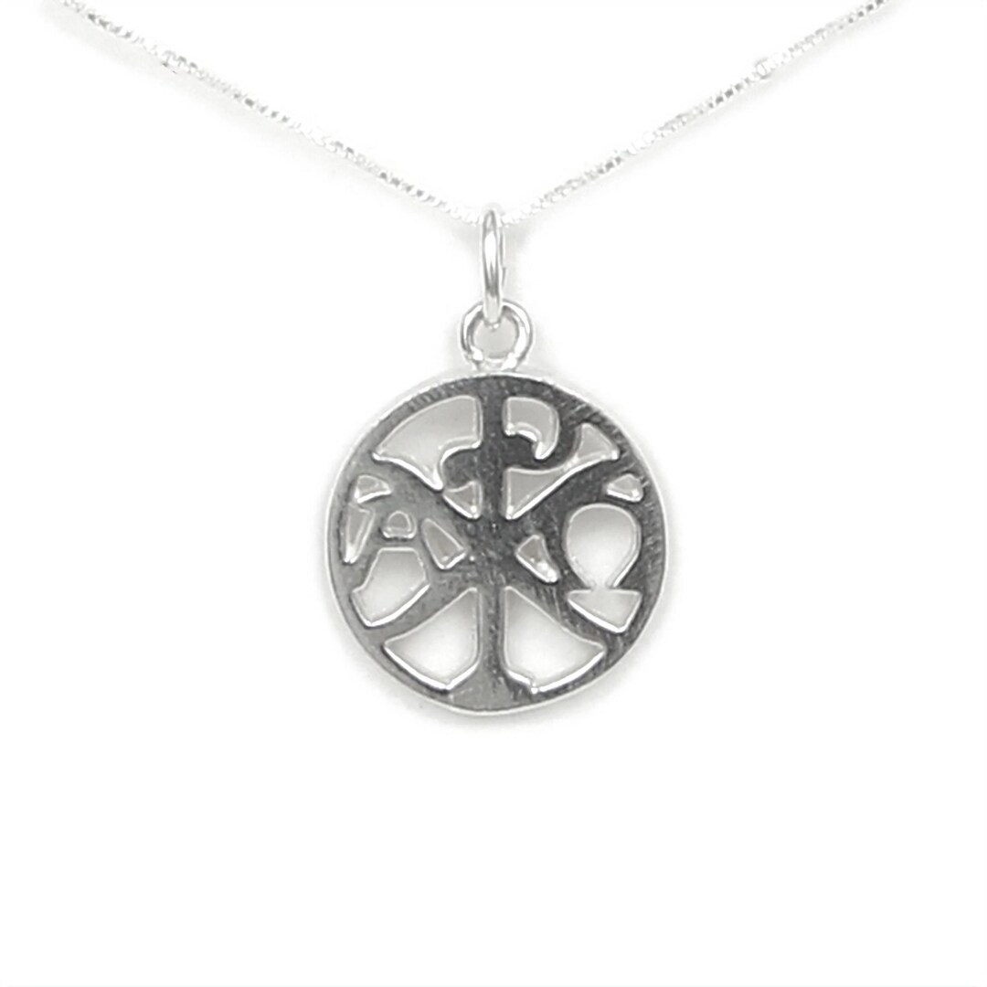 Christogram Alpha & Omega Necklace - Etsy