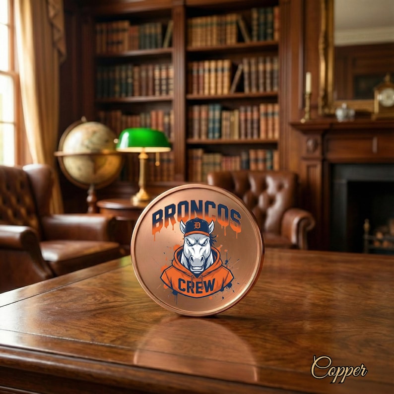 Denver Broncos Gold Challenge Coin, Custom Football Collectible Token ...