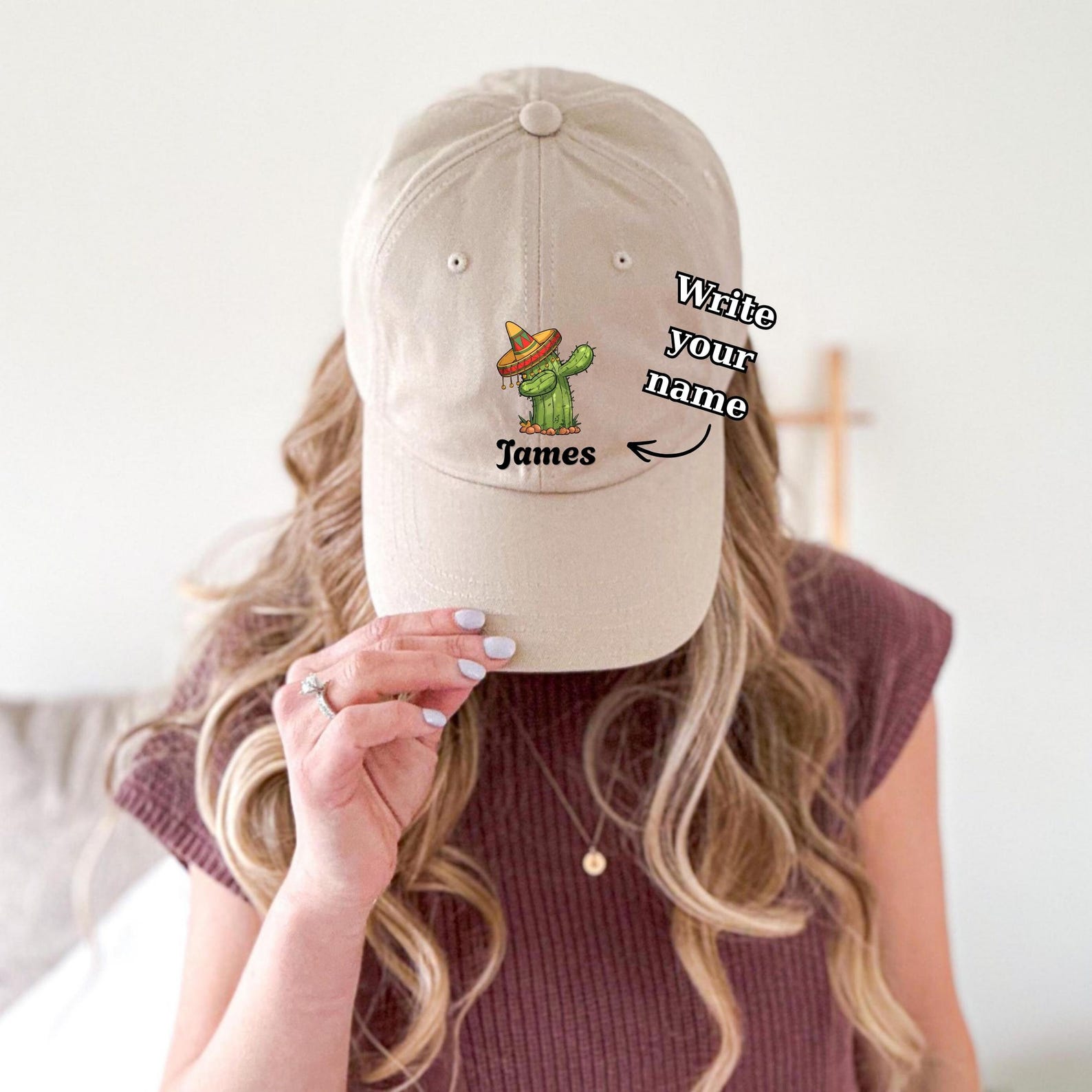 Personalized Cinco De Mayo Cactus Hat, Custom Name Sombrero Cap, Funny ...