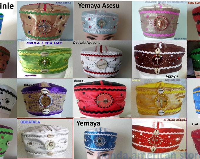 Santeria Yoruba Decorated Ceremonial Hat For Priest Yoruba Santeros Etsy