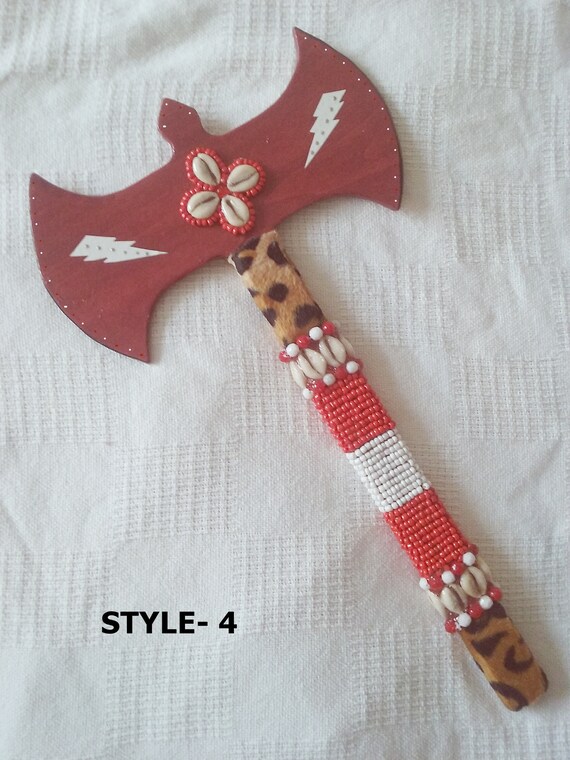 Santeria Yoruba. Decorated Shango wooden double headed axe | Etsy