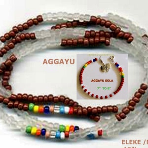 Santeria. Yoruba Eleke, Necklace or Bracelet Idde for AGGAYU ORISHA ...