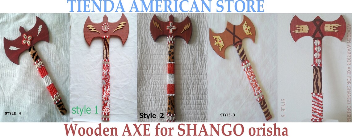 Santeria Yoruba. Wood Double Headed Axe for Shango Orisha - Etsy
