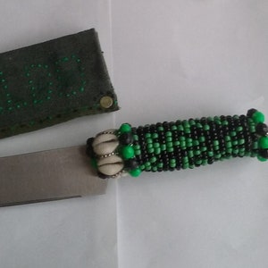 Santeria Yoruba BEADED Steel Knife W/sheath OGBE PINALDO for Orishas ...