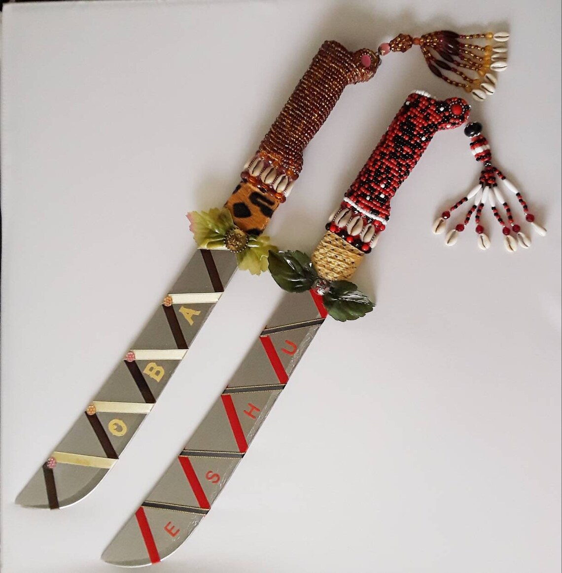 Santeria. Yoruba. MACHETE de acero decorado para orishas. - Etsy México