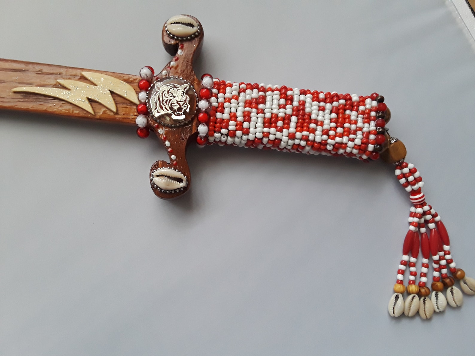 Santeria Yoruba Wooden Sword for SHANGO Orisha . Espada De Madera Para ...