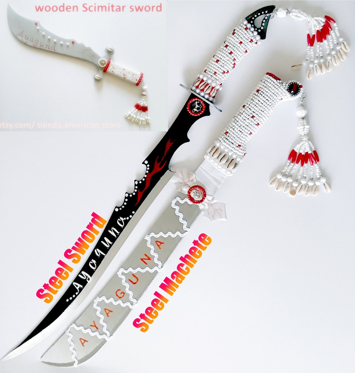 Santeria Yoruba. Beaded Tools for OBATALA Ayaguna Orisha. Irukere ...