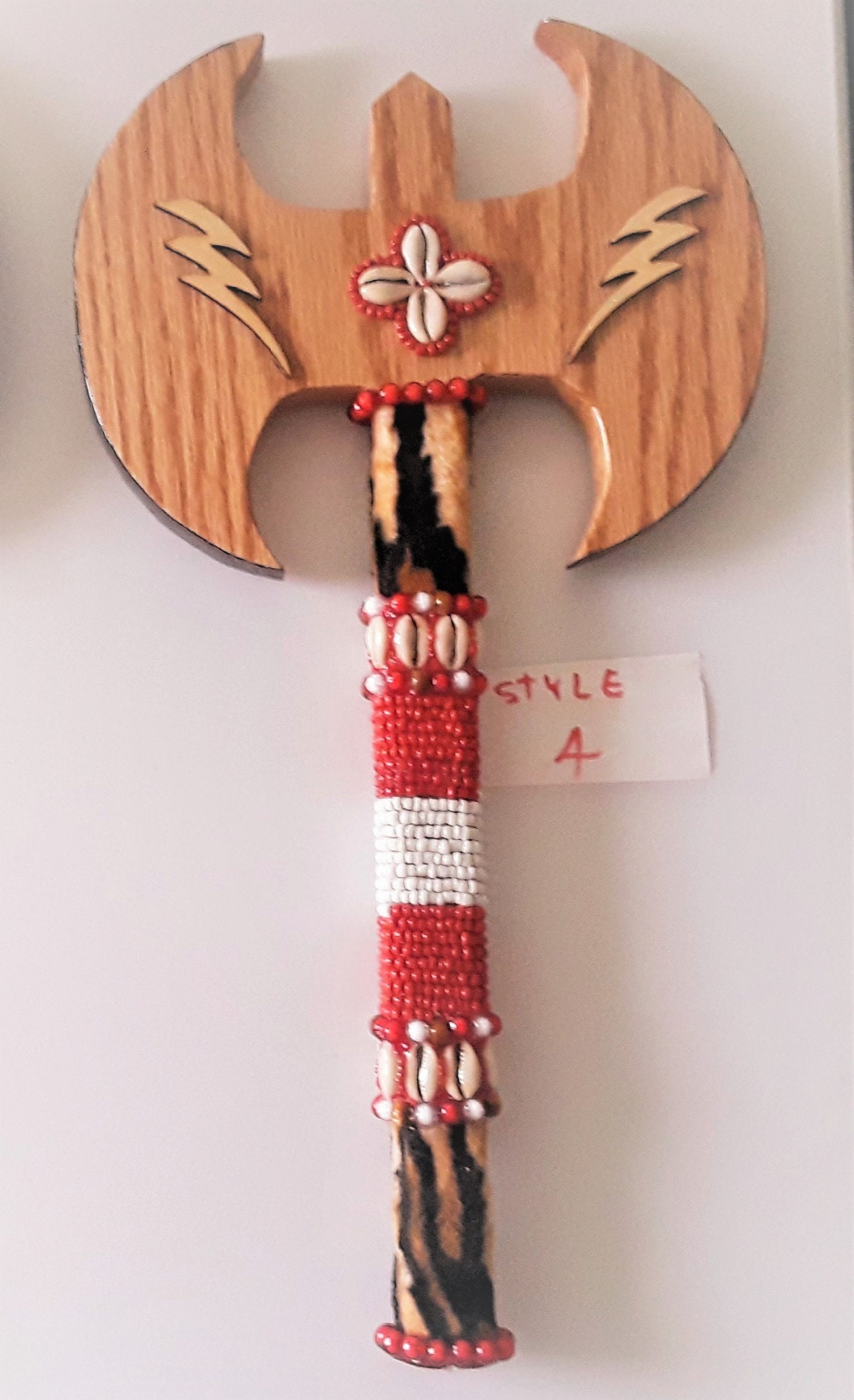 Santeria Yoruba. Wood Double Headed Axe for Shango Orisha- Hacha De ...